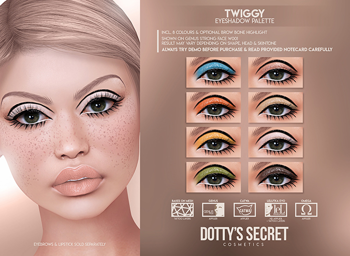 Second Life Marketplace - Dotty's Secret - Twiggy - Eyeshadow